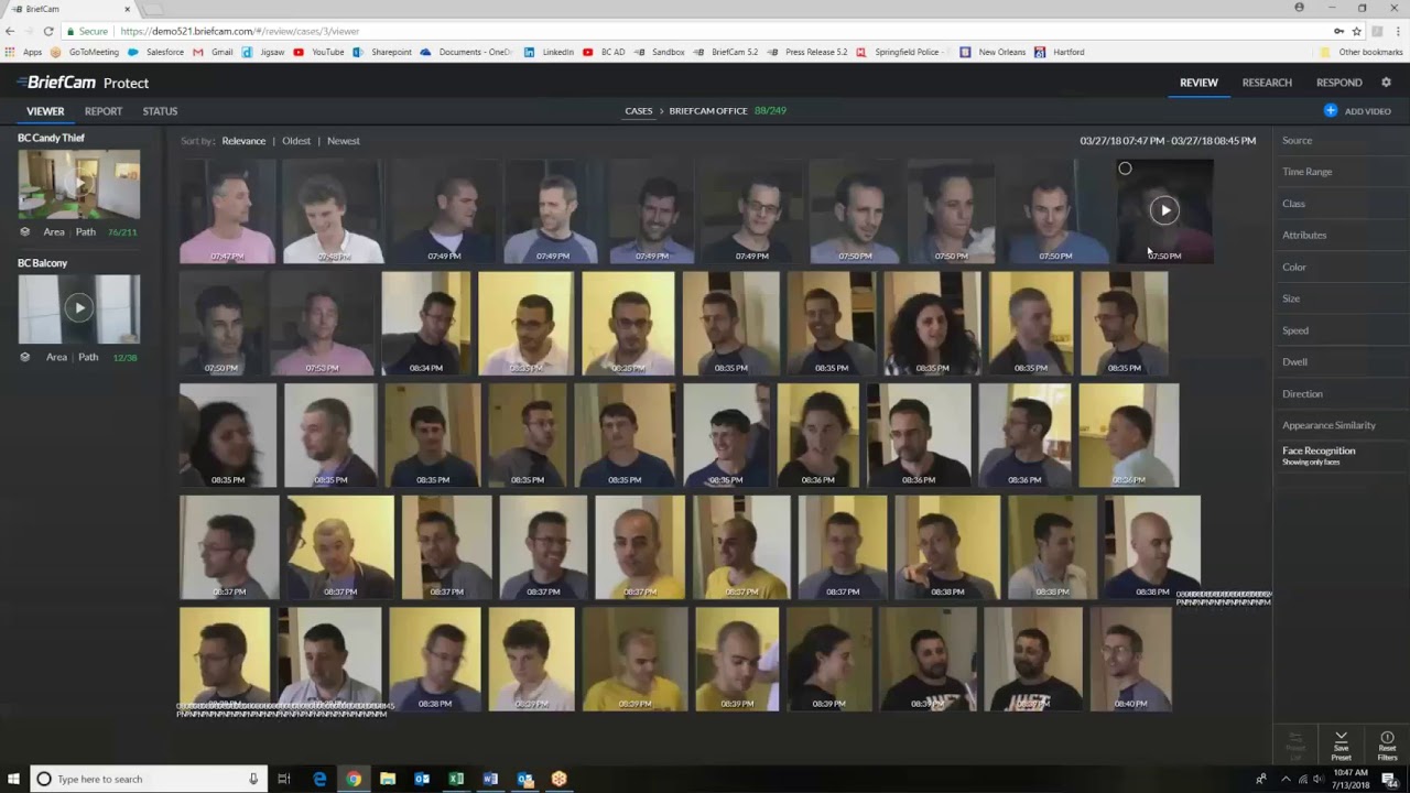 BriefCam v5.2 Webinar Demo: Video Analytics, Facial Recognition