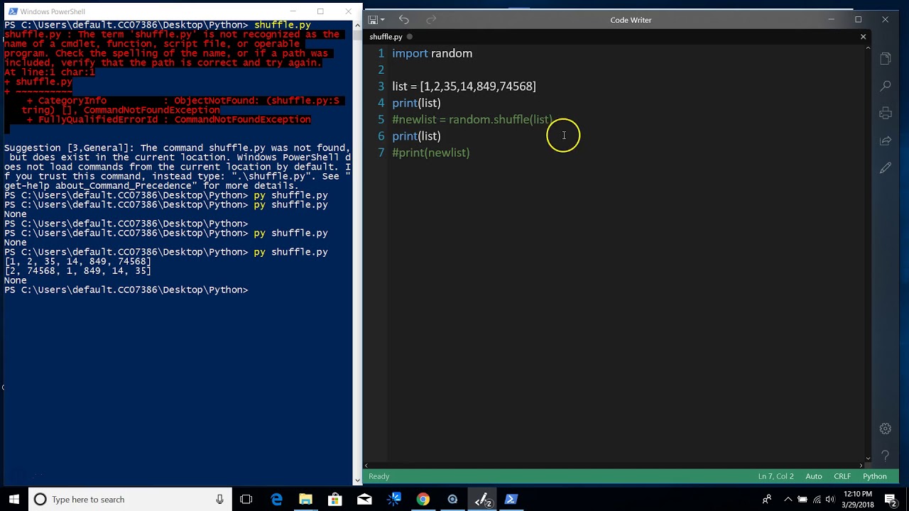 Array (actually List) Shuffle - Python