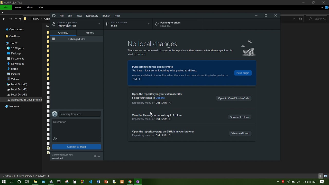 GitHub upload | laravel-project env file