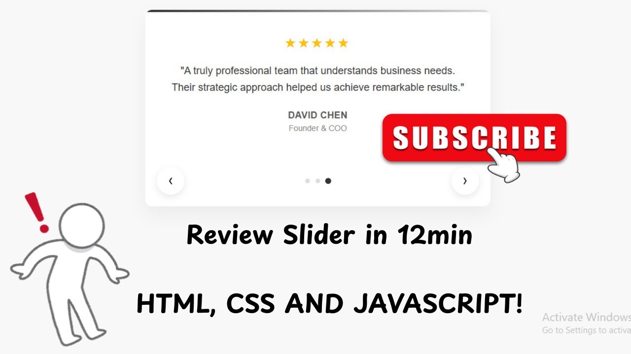 Build a Stunning Review Slider with HTML, CSS & JavaScript | Step-by-Step Tutorial