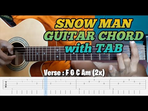 Sia - Snowman Guitar Tutorial | Chord + Tab + Lyrics (acoustic karaoke)