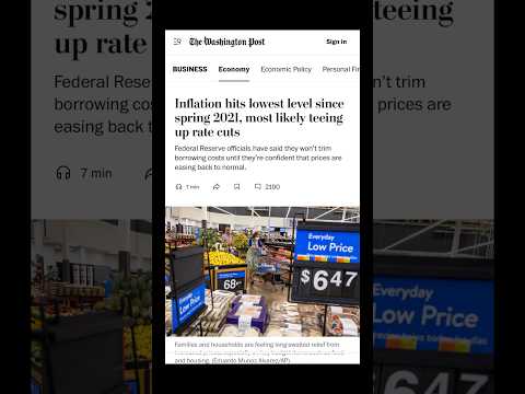CPI data announced today and inflation dropped below 3%, stocks up #cpi #inflation