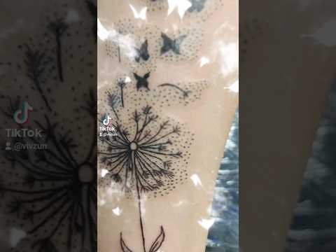 Dandelion tattoo! #Dandelion #flowertattoo #butterflytattoo #tattoo #apprentice #apprenticeship