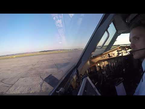 ATR 42 FREIGHTER Start Up - Taxi - Take Off BRNO LKTB Airport Turany, FREIGHT DOG