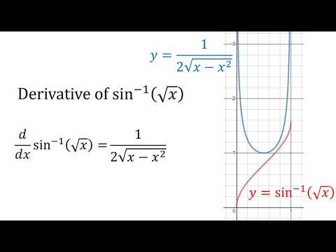 134 Derivative of arcsine of square root of x