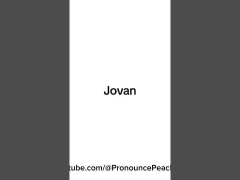 How to say Jovan