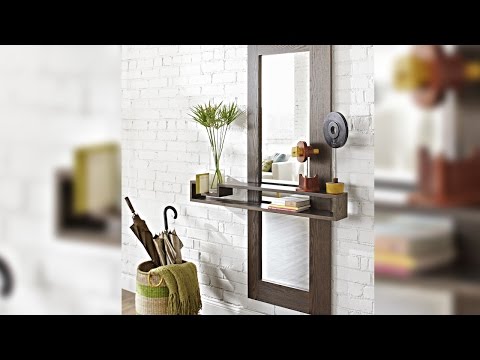 DIY vægspejl med en flydende hylde