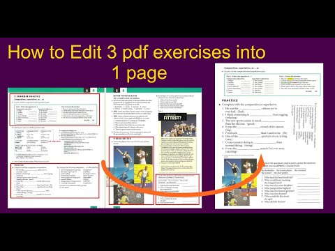 How to Edit pdf exercises onto 1 page
