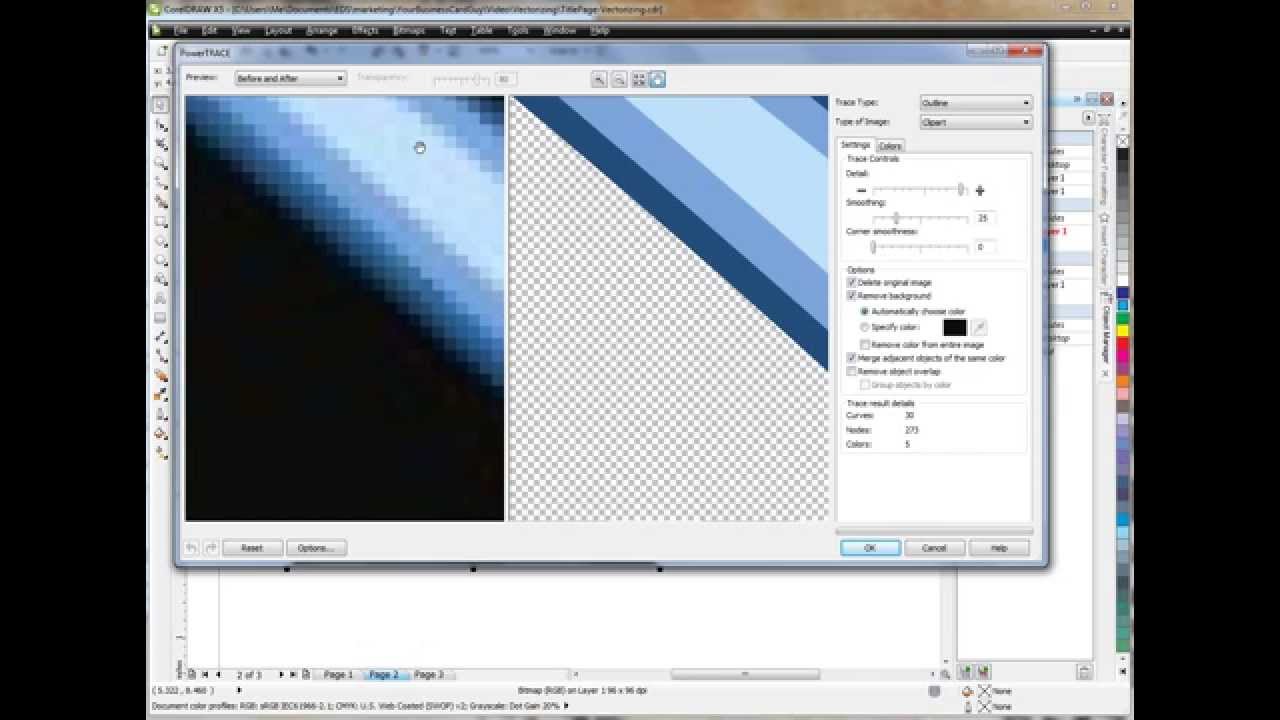 Corel Draw Tutorials for CorelDraw - Vectorizing a Bitmap