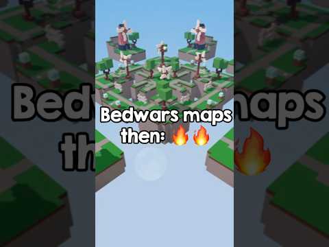 Bedwars maps then vs now 😔 #roblox #bedwars