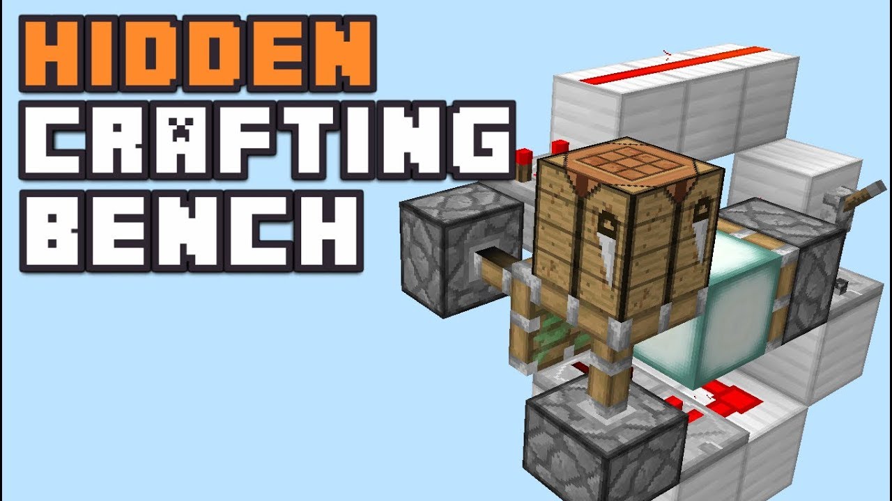 Minecaraft: SIMPLE HIDDEN CRAFTING BENCH! [Redstone Tutorial]