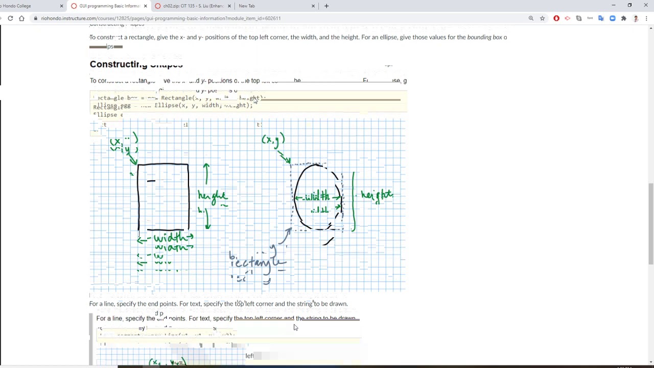 Java Graphical Application Programming , construct a Rectangle object on a Frame.