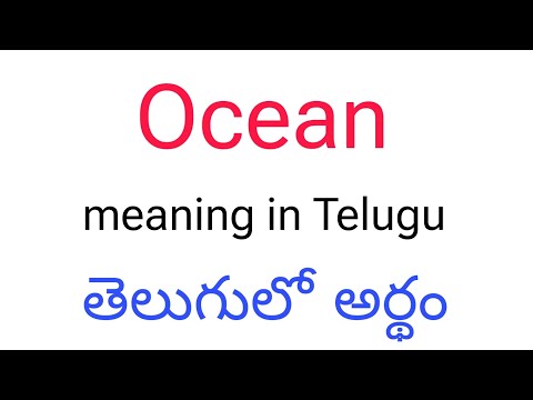 Ocean meaning in Telugu || Ocean తెలుగులో అర్థం || Ocean telugu meaning || Ocean meaning