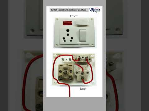 Switch socket connection with fuse and indicator #shorts #shortsvideo