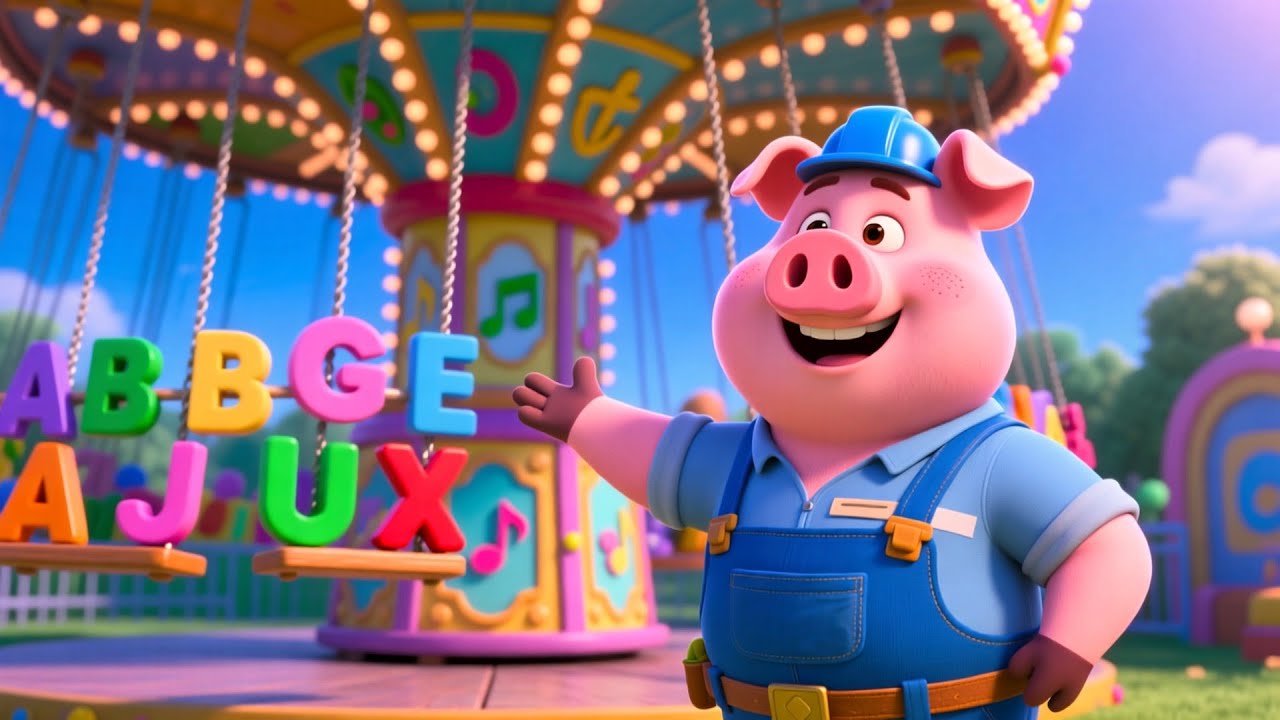 Pig’s ABC Playground 🐷🎠 | Alphabet Song for Kids | Learning ABCs with Fun