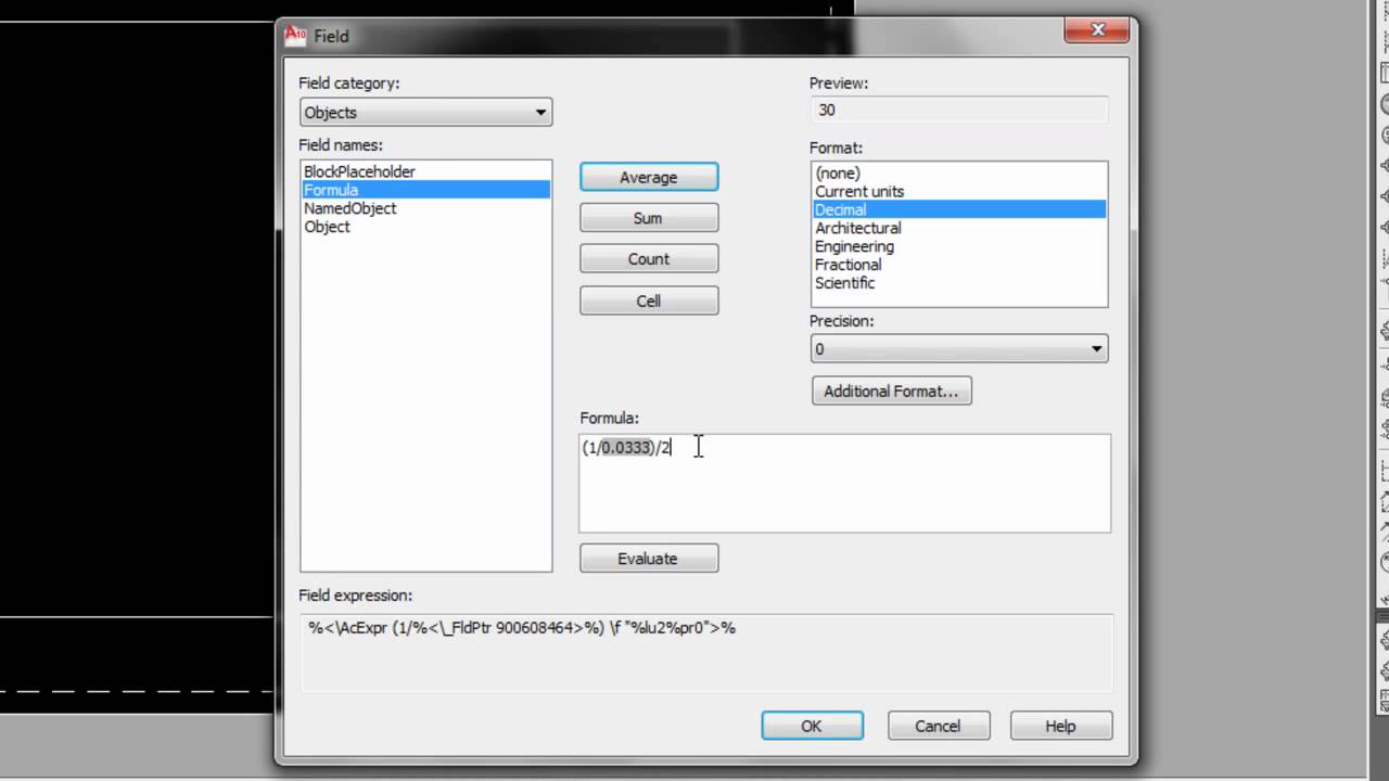 AutoCAD Fields that Show Viewport Scale