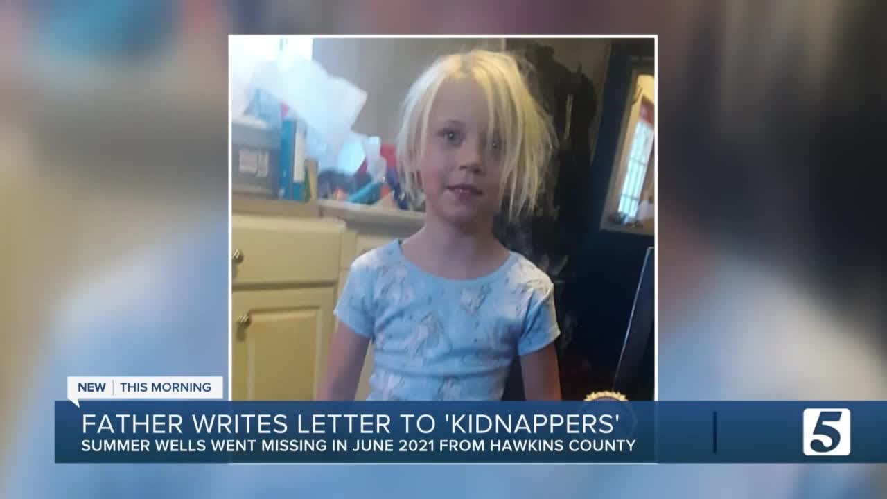 Summer Wells' father releases letter to potential 'kidnappers'