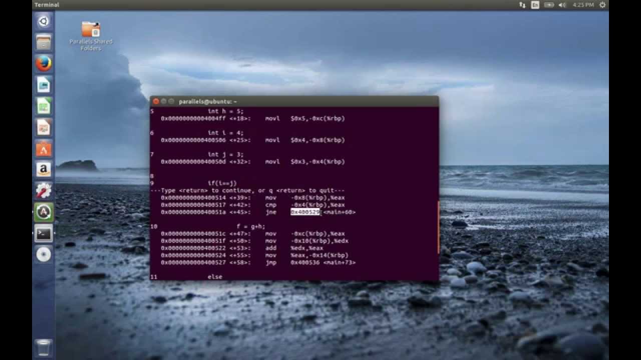 Writing basic C or C++ program in GDB Assembly (Part 3)
