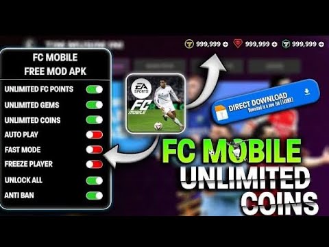 Update!! ✅FC Mobile MOD MENU v25.0.02 Unlimited FC Points, Money & MAX OVR | FC MOBILE MODAPK 2025