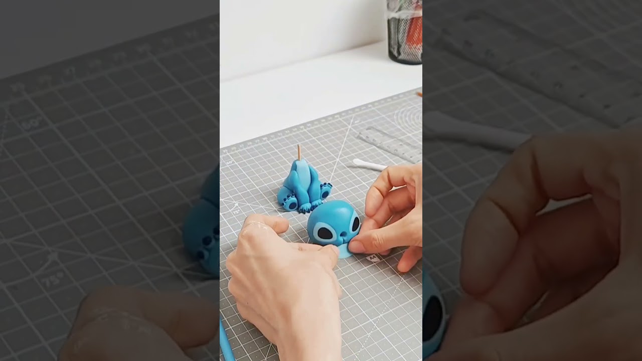 fondant tutorial with Stitch #cakeart