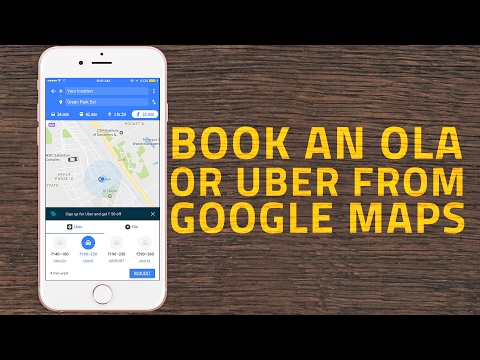 How To Book an Uber or Ola Cab From Google Maps