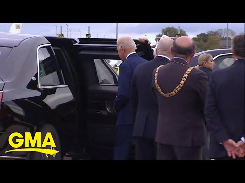 Biden arrives in Scotland ahead of COP26 l GMA