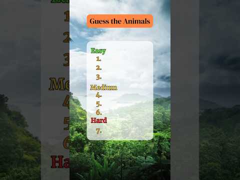 Can you guess all the animals?! #quizchallenge