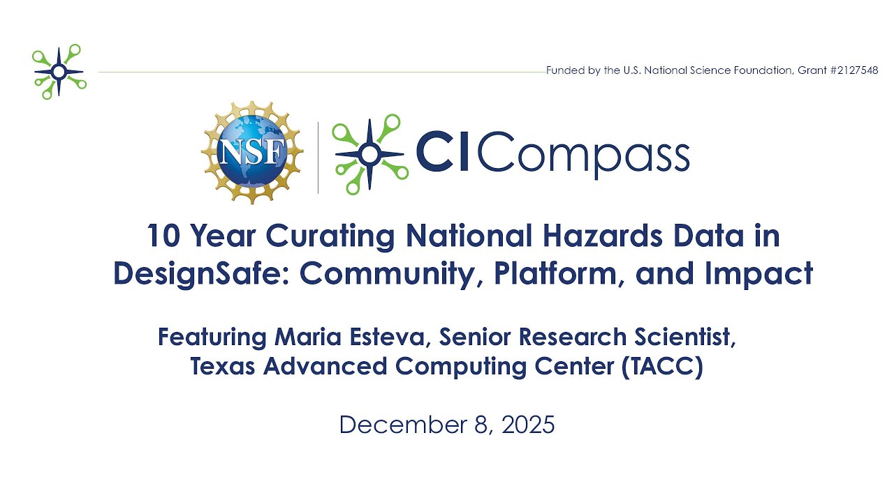 Webinar: 10 Year Curating National Hazards Data in DesignSafe: Community, Platform, and Impact