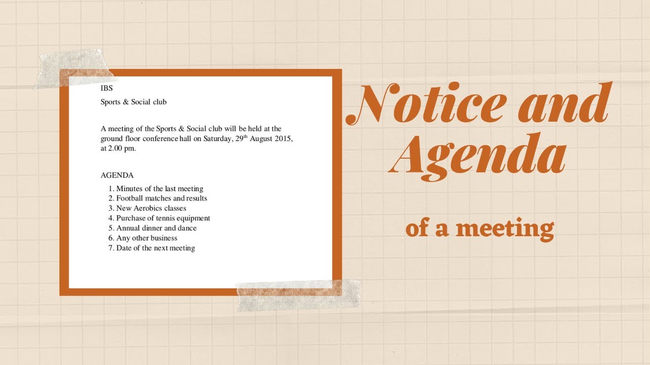 Notice and Agenda of a meeting|  CSEC EDPM