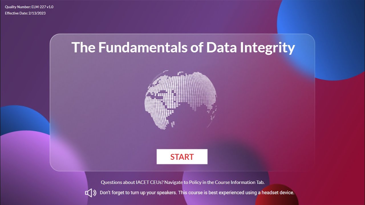 The Fundamentals of Data Integrity   Demo