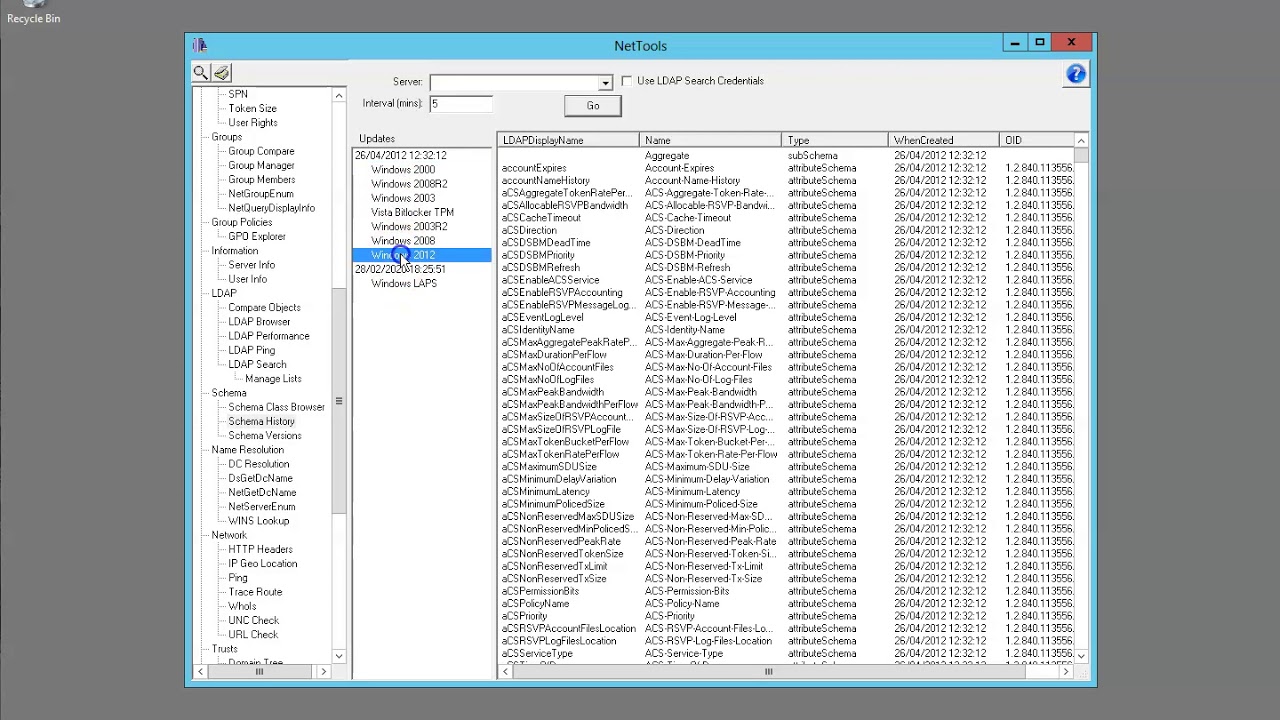 NetTools - Schema History