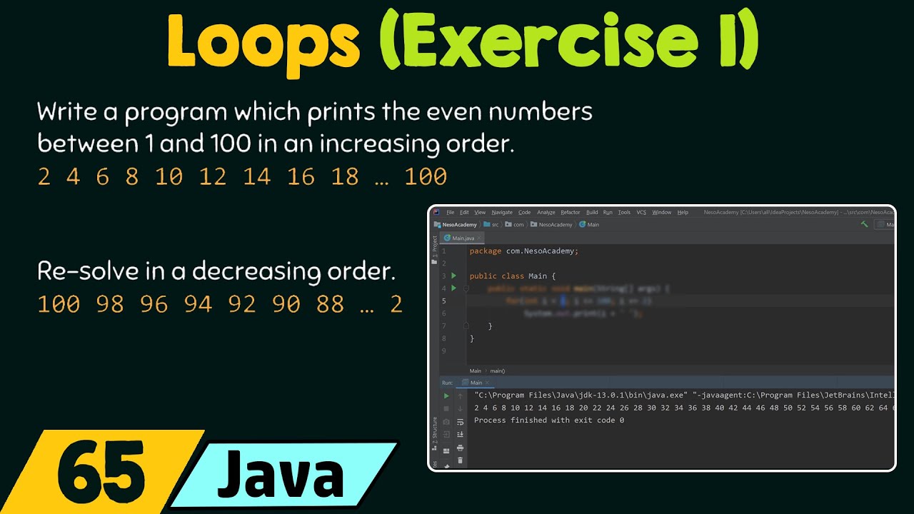 Loops in Java (Exercise 1)