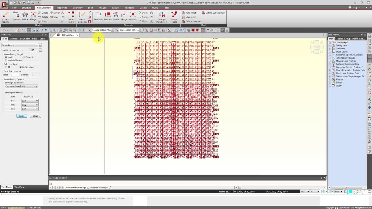 Renumbering of node gen
