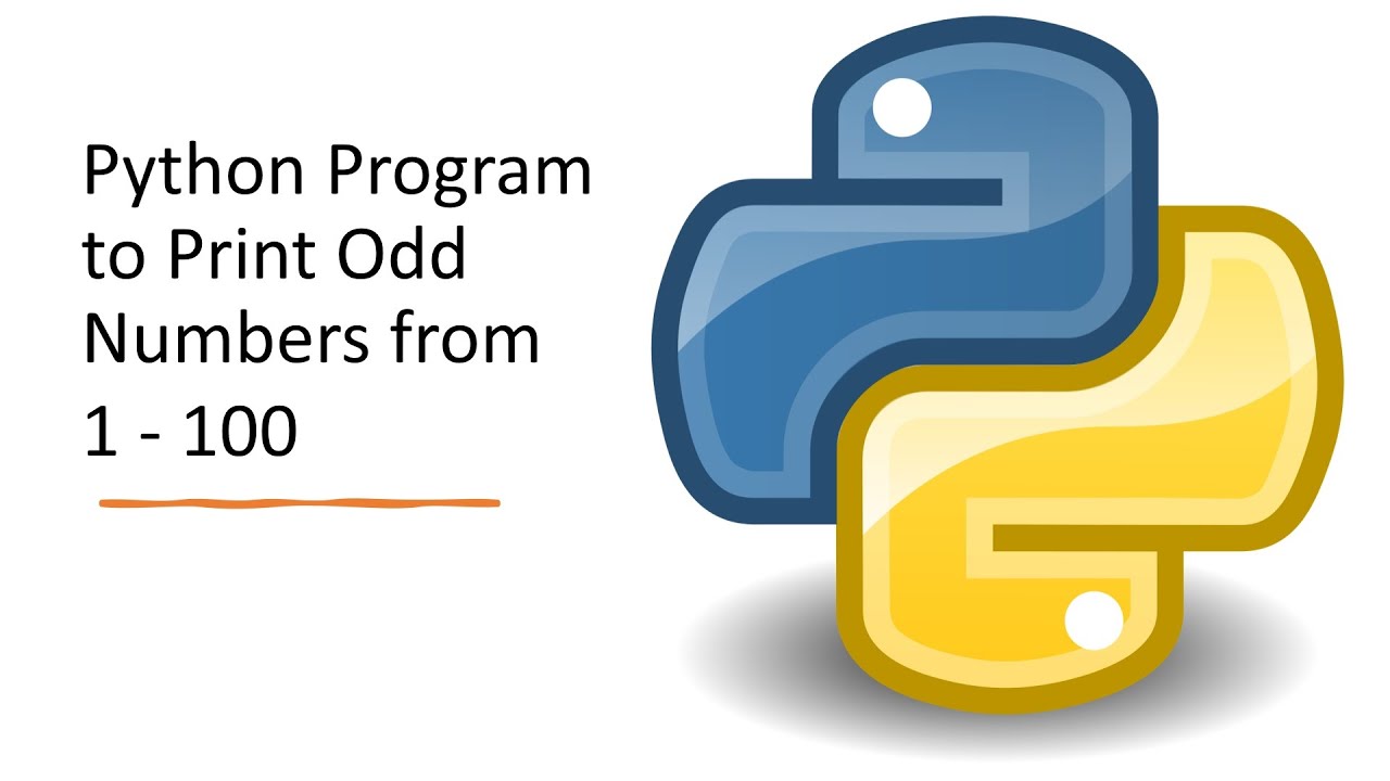 Python Program to Print Odd Numbers from 1 to 100