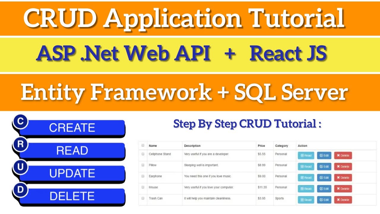 CRUD Operations Using Web API Entity Framework and React JS
