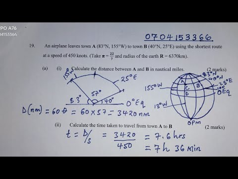 KCSE MATHS PAPER 2: LONGITUDES AND LATITUDES.