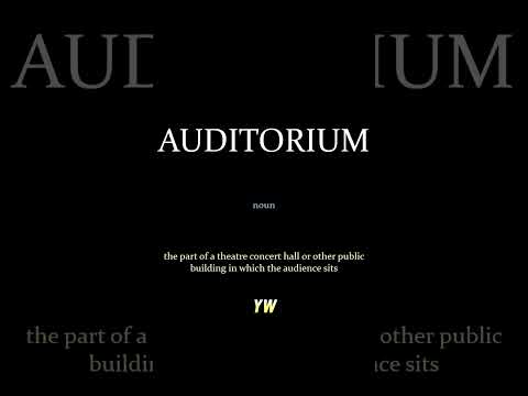 Auditorium #How to pronounce and meaning of the word #learnenglish #vocab #vocabulary #english learn