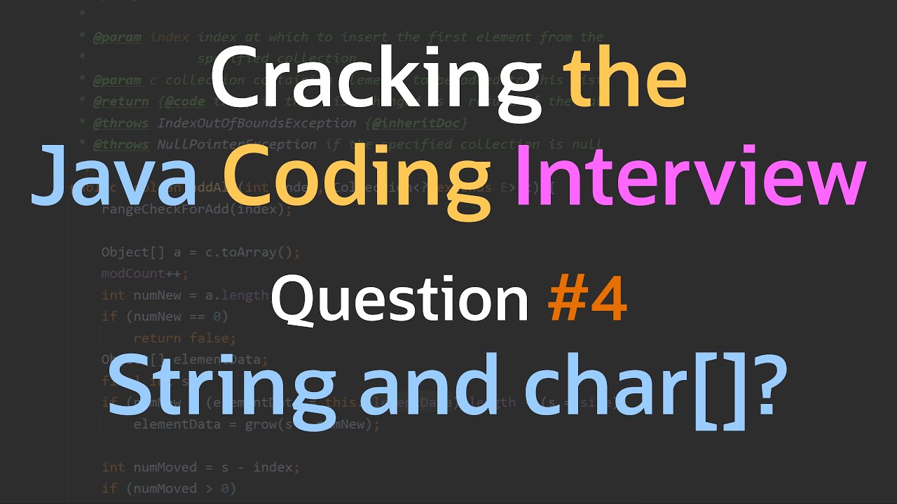 What differences between String and char[]? - Cracking the Java Coding Interview
