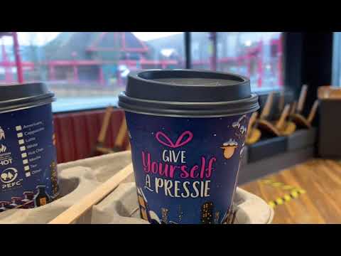 BAGS OF GROCERIES and CUPS OF COFFEE @MORRISONS SUPERMARKET/LEISURE PLAZA MILTON KEYNES UK