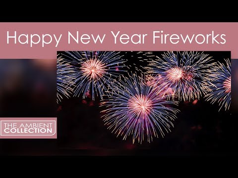 Happy New Year Fireworks Displays Filmed with Cinema Cameras And High Speed Slow Motion