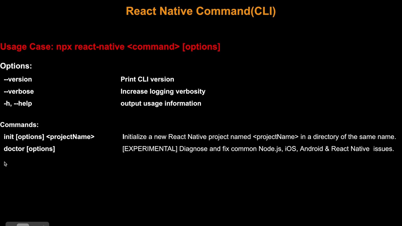 React Native Command CLI -1