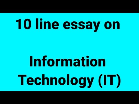 10 line essay on information technology IT/essay on information technology IT/paragraph on IT/IT use