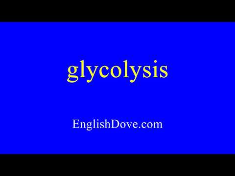 How to pronounce glycolysis in American English
