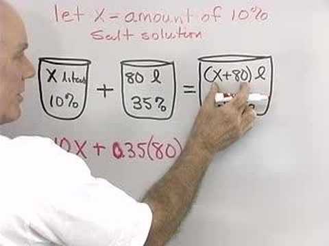 Algebra Word Problem: Mixture