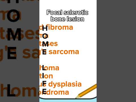 focal sclerotic bone lesion - #pathology mnemonic for #medical #undergraduate - #mbbs study tricks