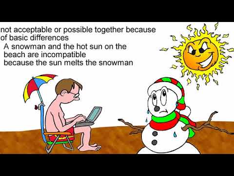 incompatible meaning | Vocabulary for Kids | Children's Dictionary | Learn English Vocabulary