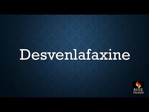 Desvenlafaxine pronunciation, antidepressant drug, SNRI medicine, pharm, How to say