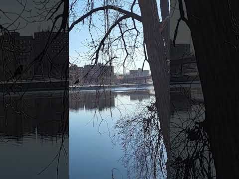 View of Troy, NY from across Hudson River in Watervliet,NY