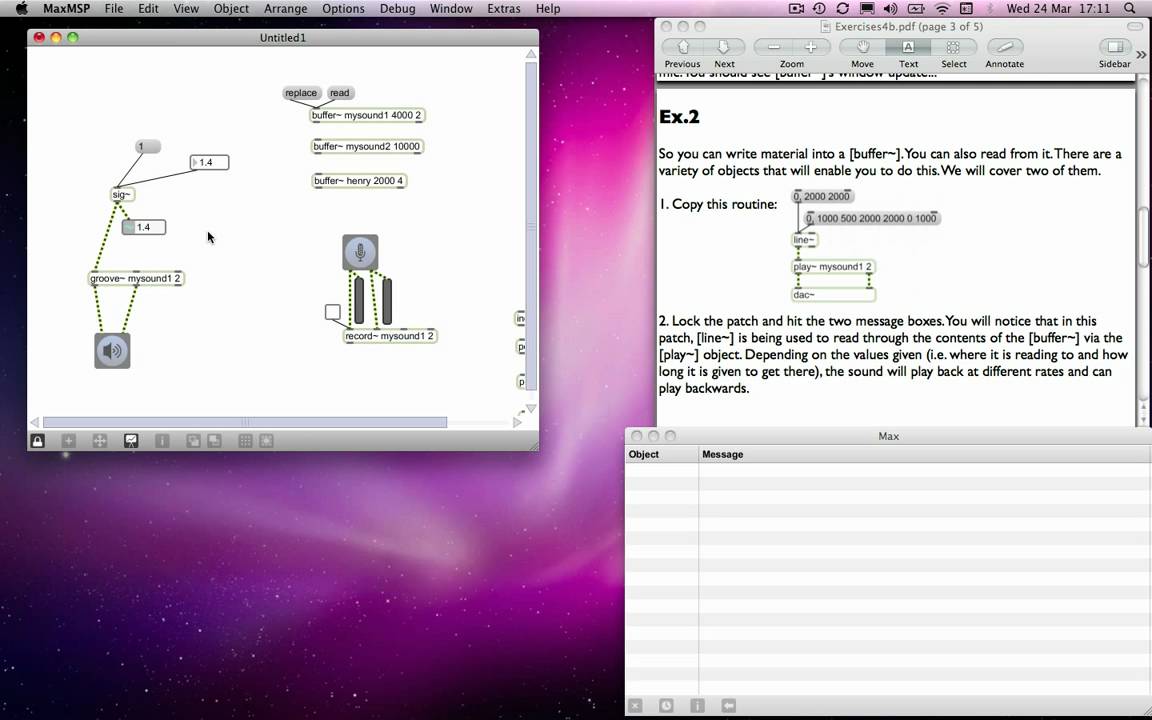 Max MSP Tutorial 04b7: Playback using [buffer~] & [groove~] [1]
