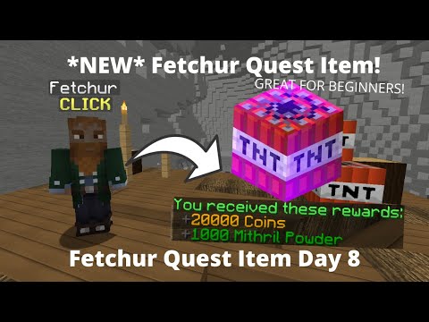 *NEW* Fetchur Quest Item Day 8! BEST MONEY MAKING METHOD FOR BEGINNERS! | Hypixel Skyblock #104